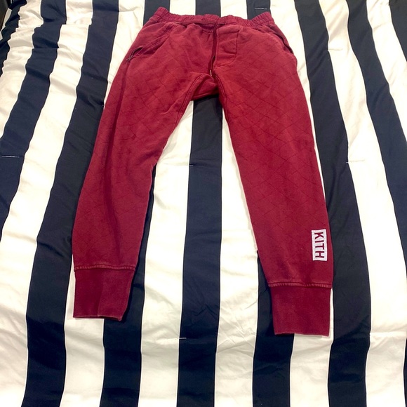 Kith | Pants | Kith Burgundy Bleecker Jogger With 3m Kith Label | Poshmark